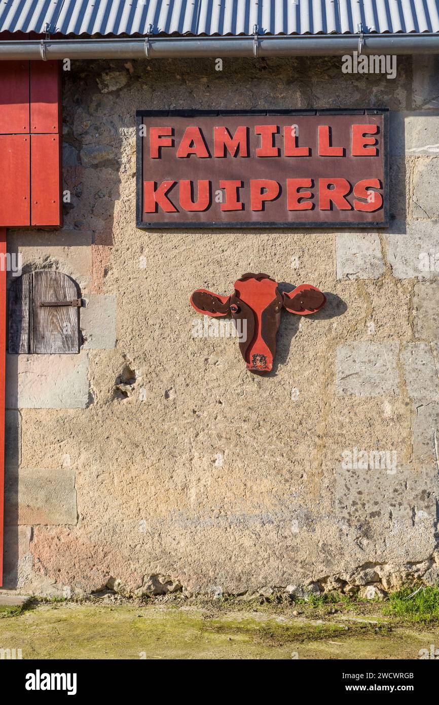France, Indre et Loire, Sonzay, Gautraie farm, the Kuipers family ...