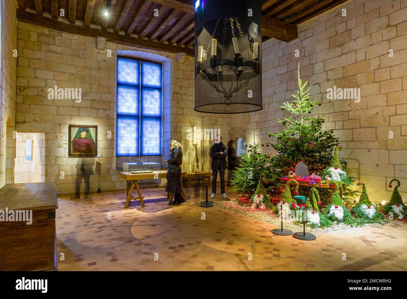 France, Indre-et-Loire (37), Loches, Christmas in the land of castles in the royal residence ...
