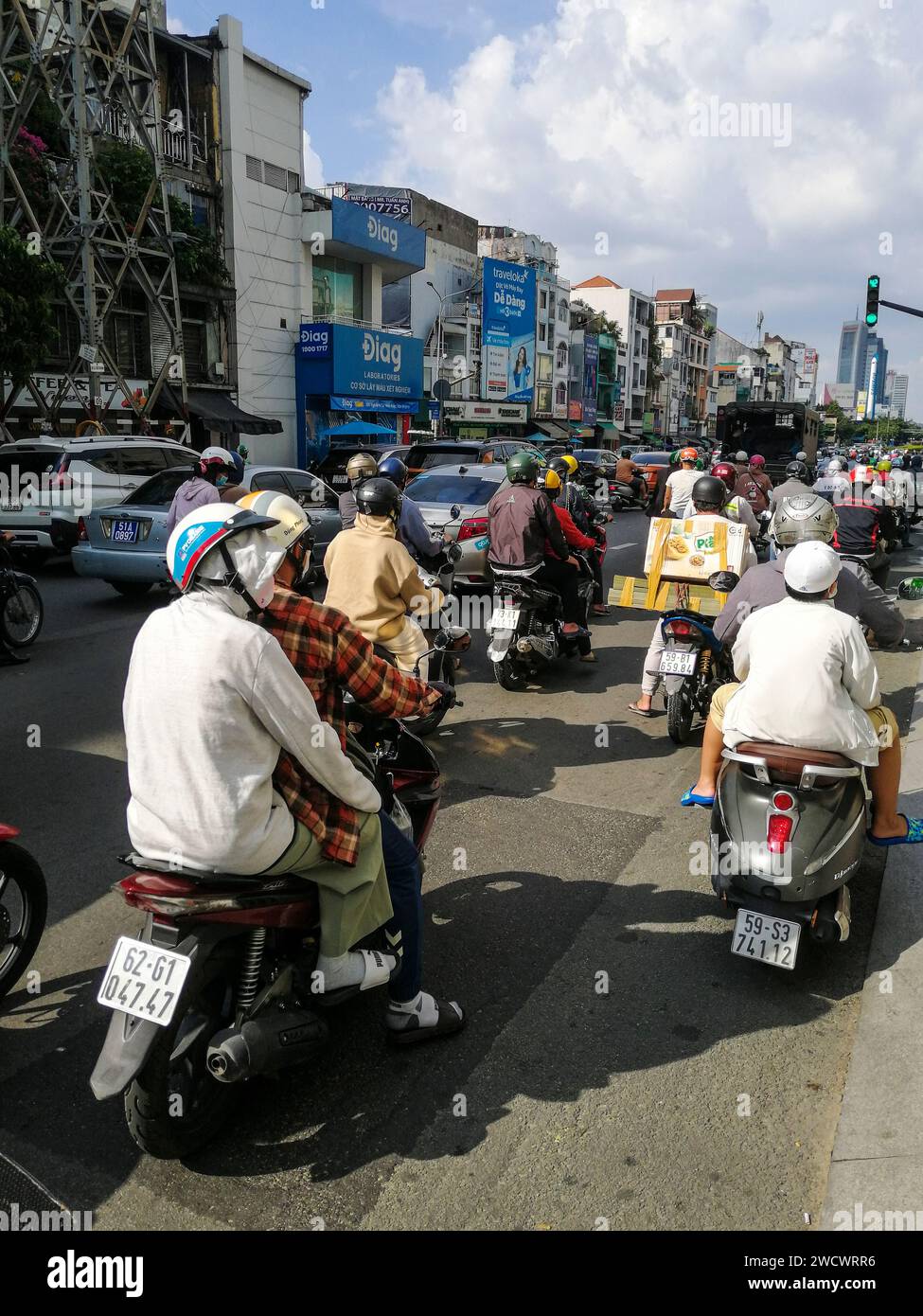 Vietnam, Saigon, motorbikes Stock Photo - Alamy