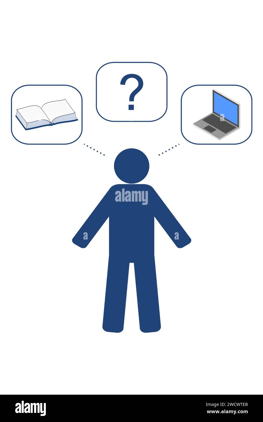 Person at computer temptation Stock Vector Images - Alamy