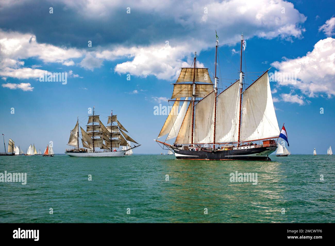 France, Morbihan, Gulf of Morbihan, Le Français, three-masted barque ...