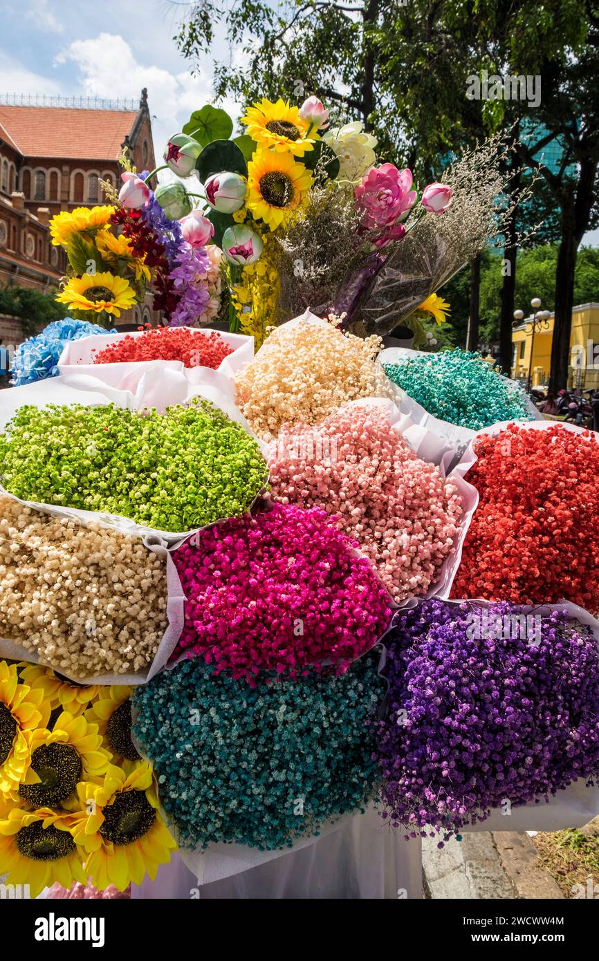 Vietnam, Ho Chi Minh City, Saigon, flowers Stock Photo - Alamy