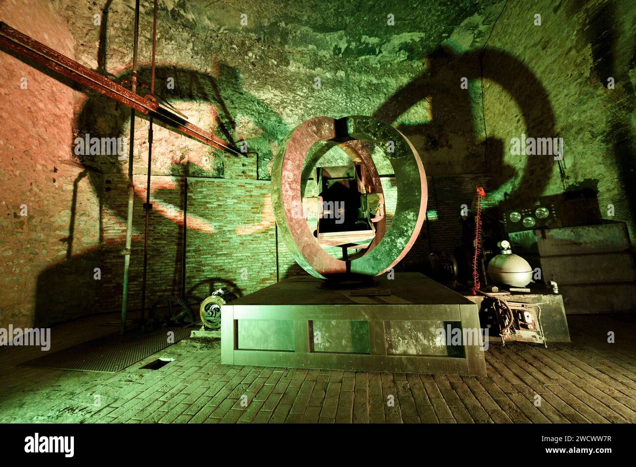 Ile de France region, Val d'Oise, La Roche-Guyon, blockhouse basement ...