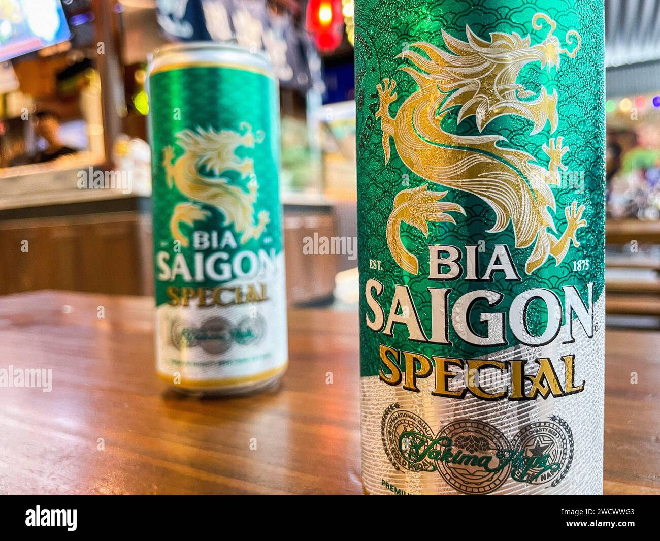 Vietnam, Saigon, Ho Chi Minh ville, Saigon beer Stock Photo - Alamy