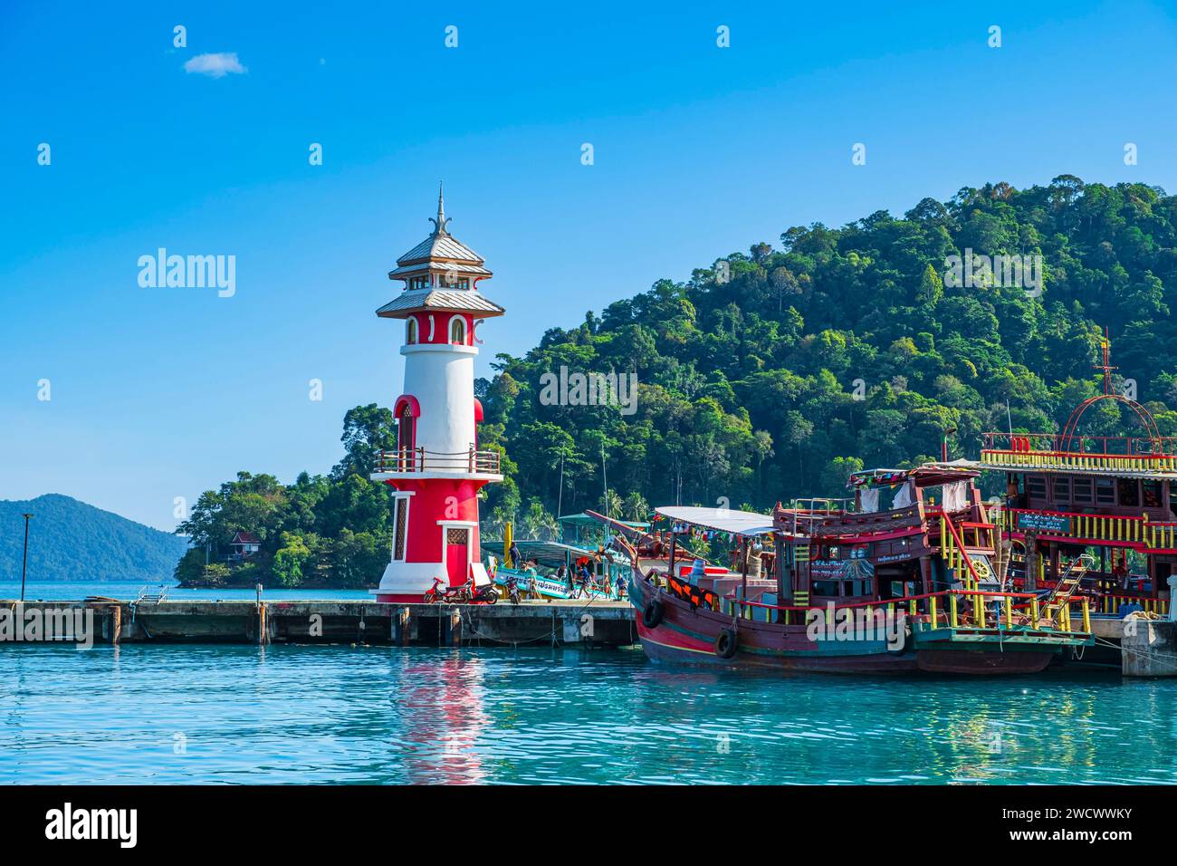 Thailand, Trat province, Ko Chang island, Bang Bao pier Stock Photo - Alamy