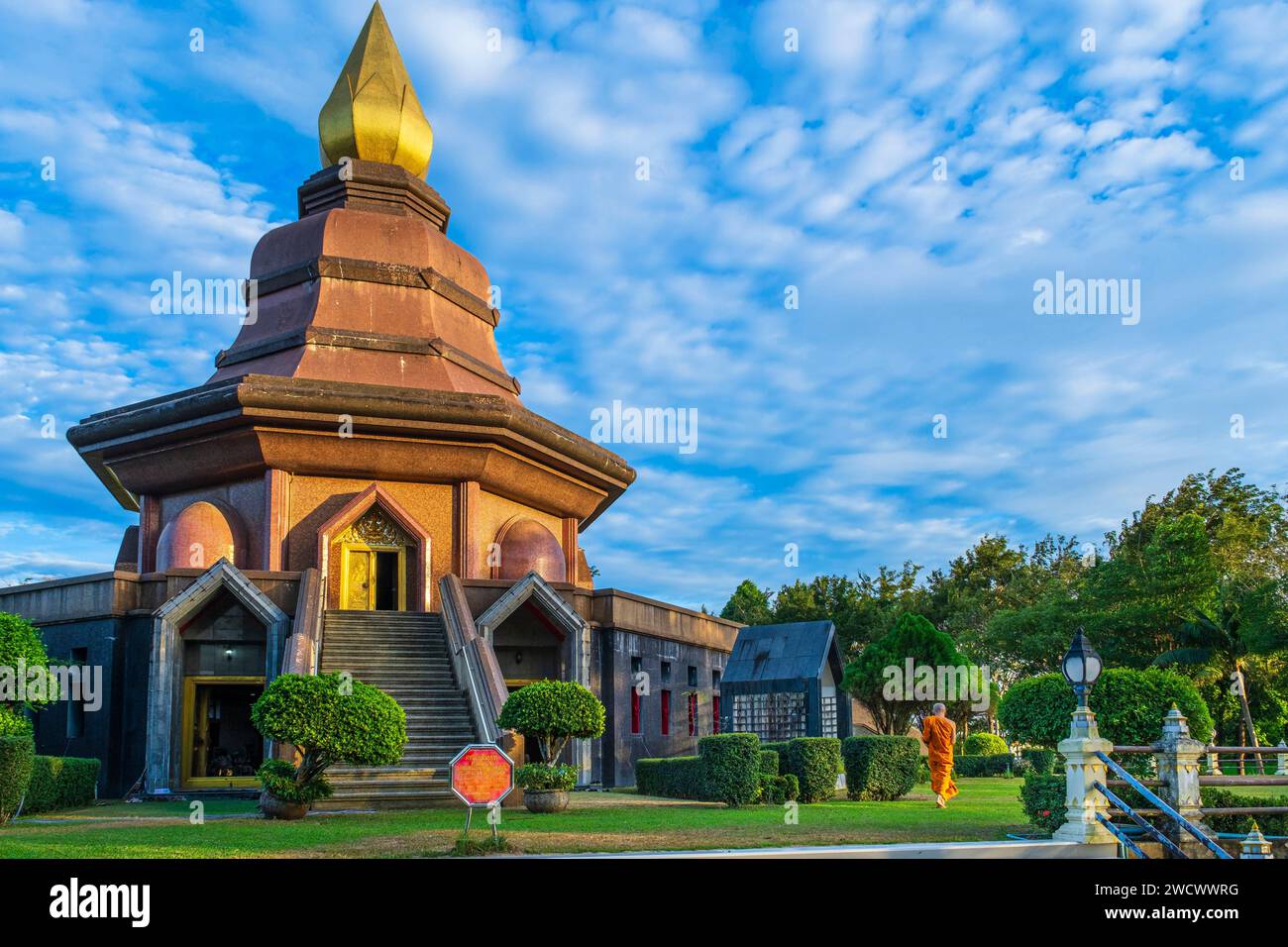 Thailand, Trat province, Trat, the Buddhist temple Wat Phai Lom Stock ...