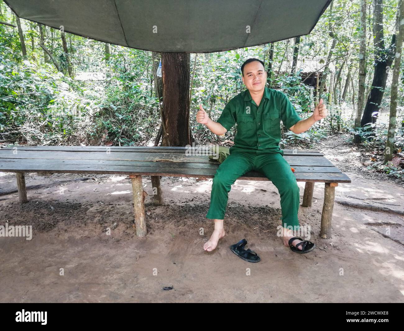 Vietnam, Chu Chi tunnels, man Stock Photo - Alamy