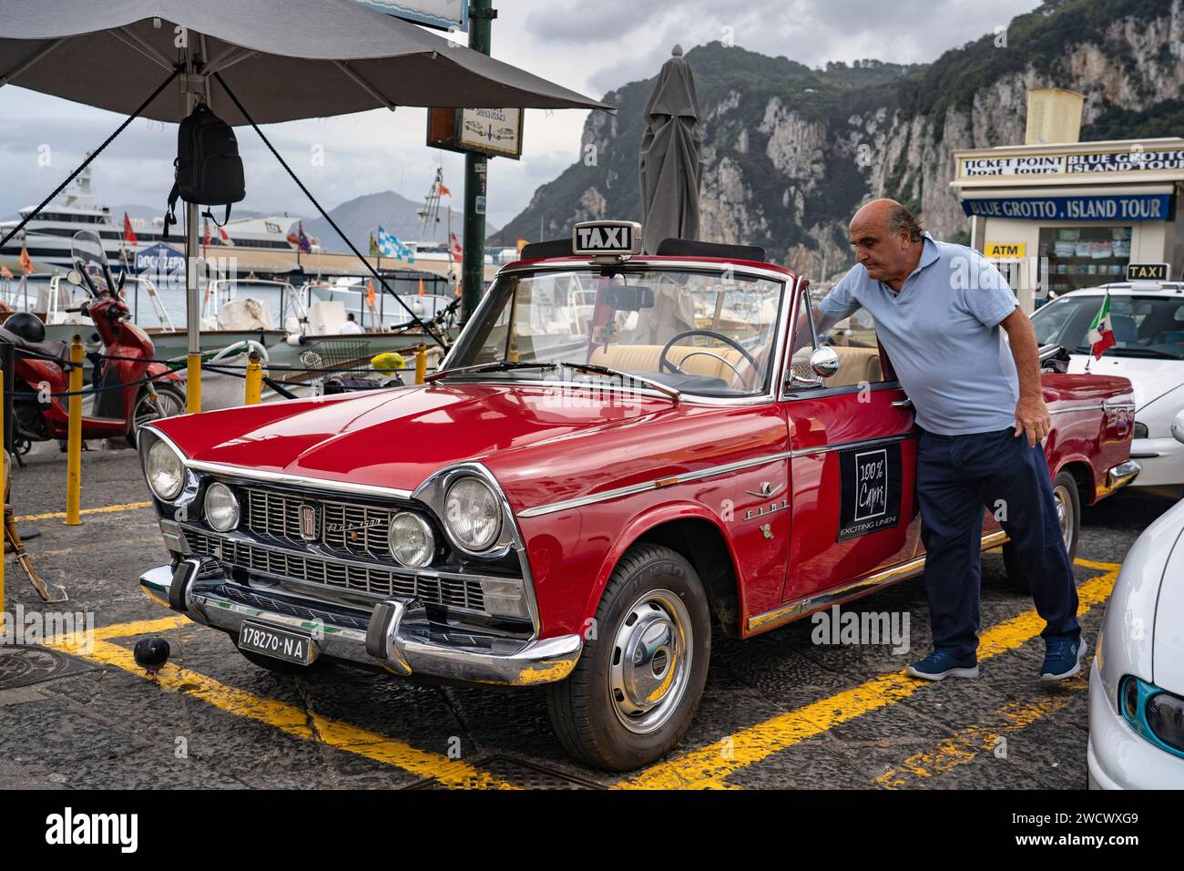Italy, Campania, the Bay of Naples, Capri island, taxi Stock Photo - Alamy