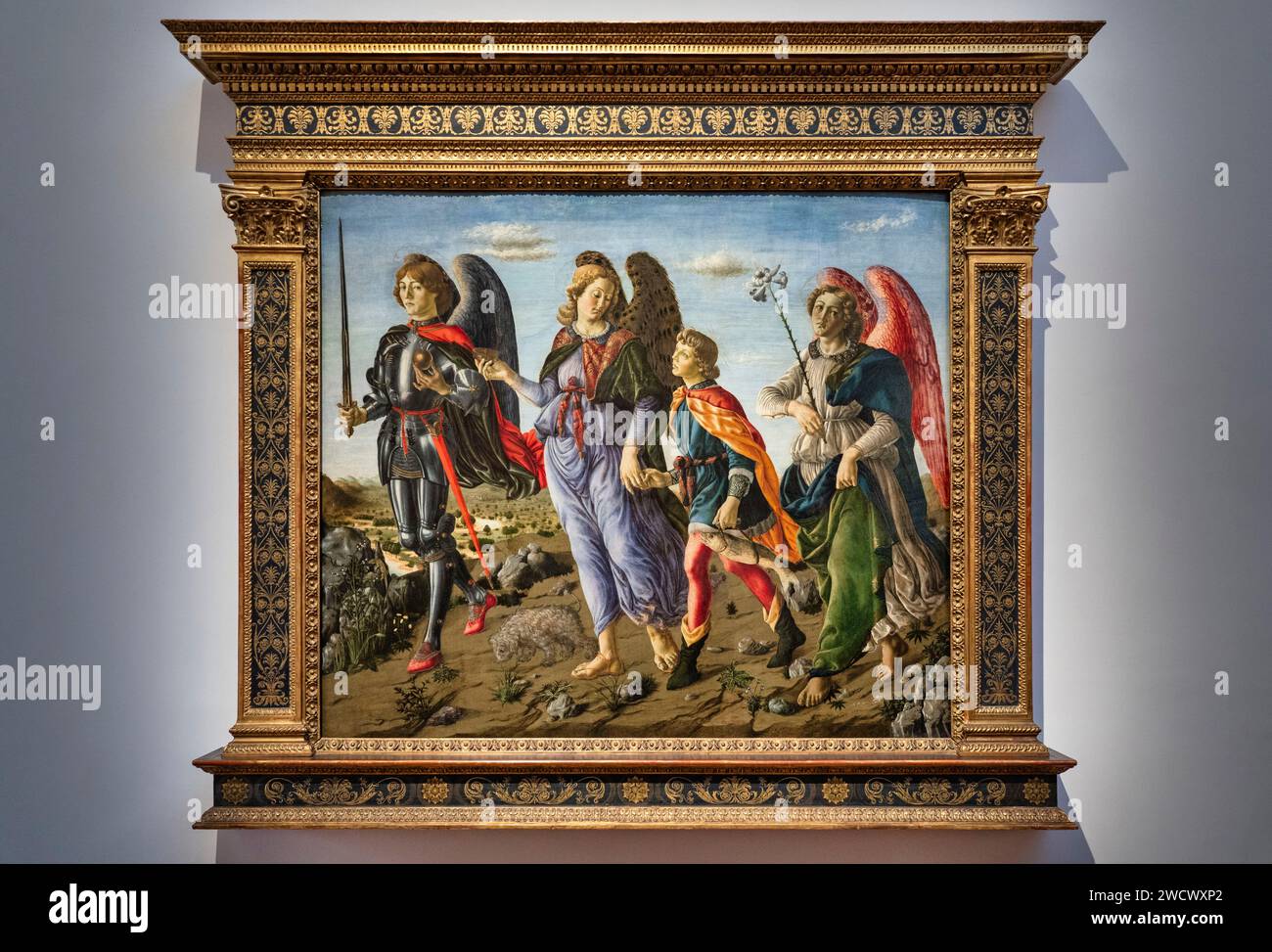 Italy, Toscane, Florence, Galleria degli Uffizi, Three Archangels with ...