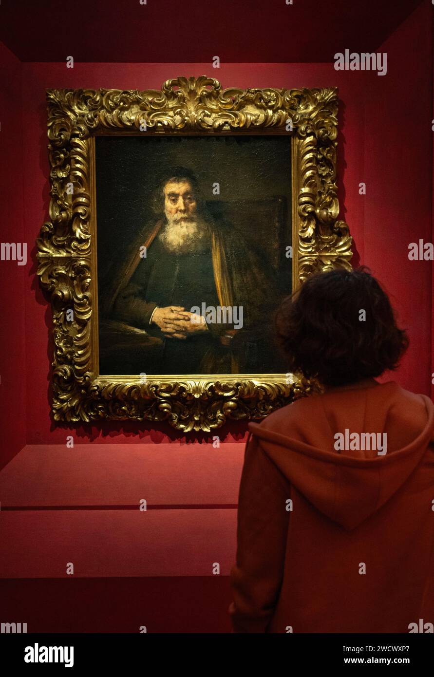 Italy, Toscane, Florence, Galleria degli Uffizi, Portrait of an old man ...