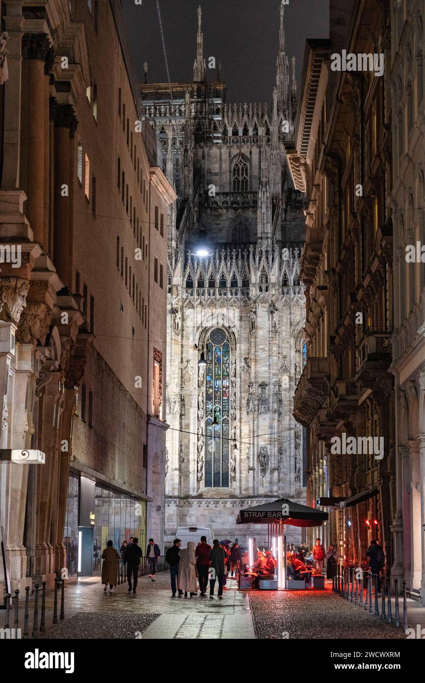 Italy, Lombardie, Milan, piazza del Duomo, Milan Cathedral, duomo di ...