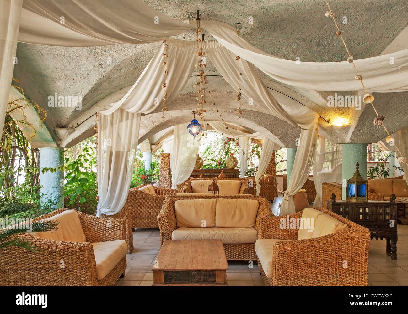 Arbatax Park Resort hotel in Arbatax. Sardinia. Italy Stock Photo - Alamy