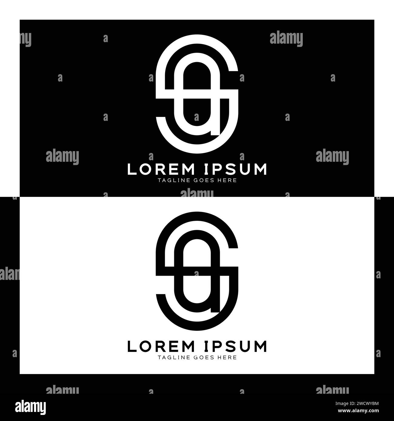 SQ initial letters linked elegant logo. letter S and Q pattern design ...