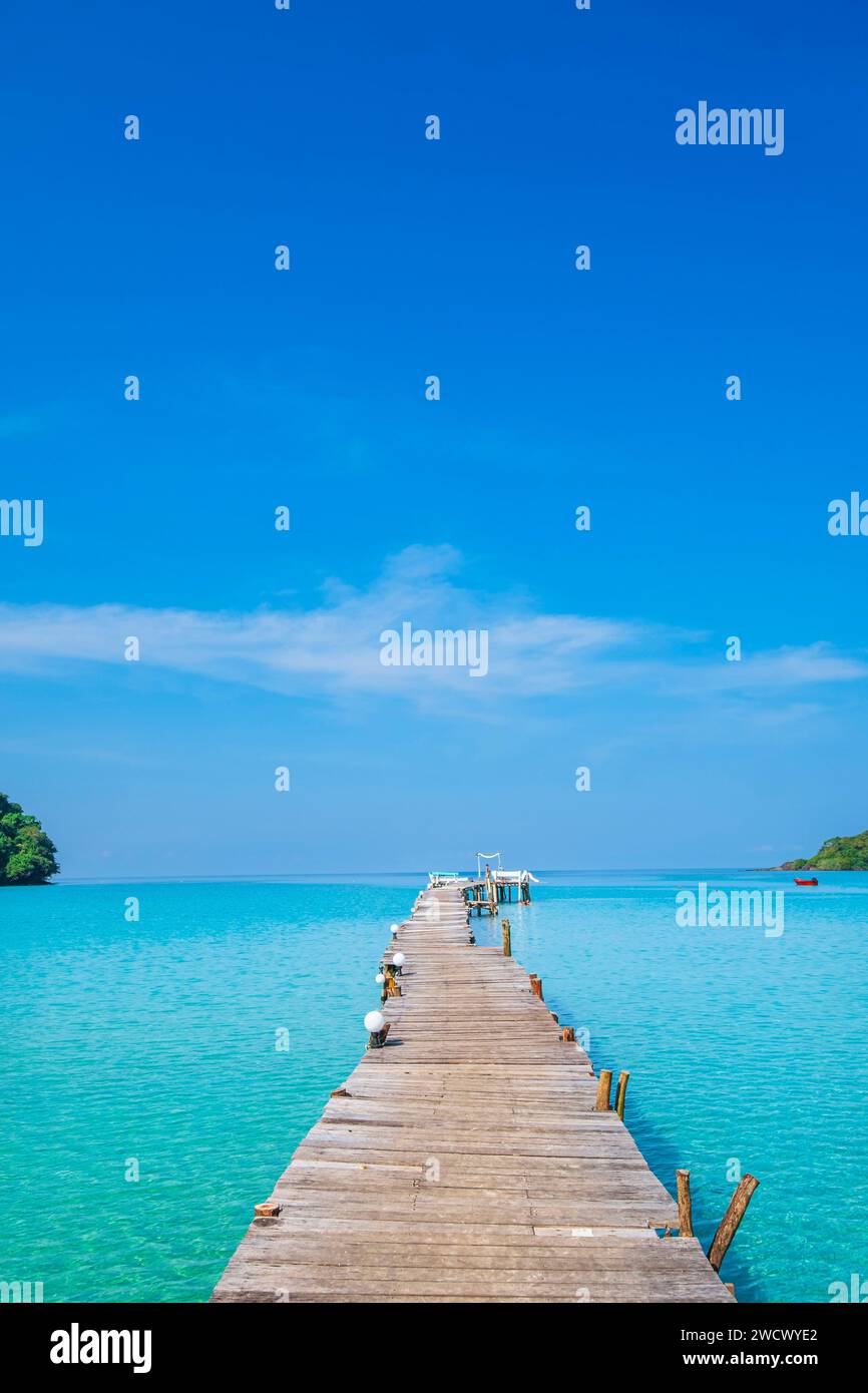Thailand, Trat province, Ko Kood (or Ko Kut) island, Bang Bao Bay Stock ...