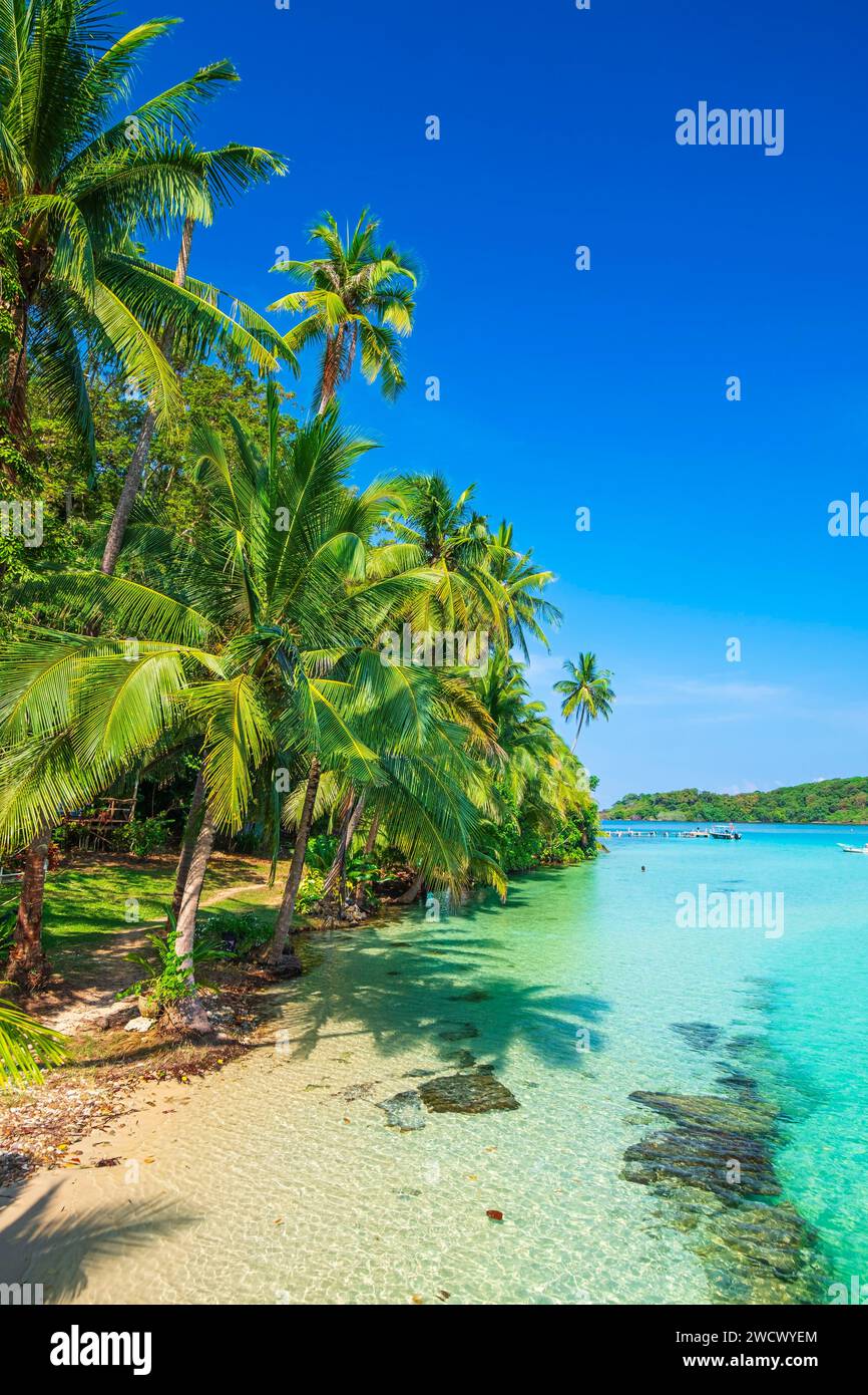 Thailand, Trat province, Ko Kood (or Ko Kut) island, Bang Bao Bay Stock ...