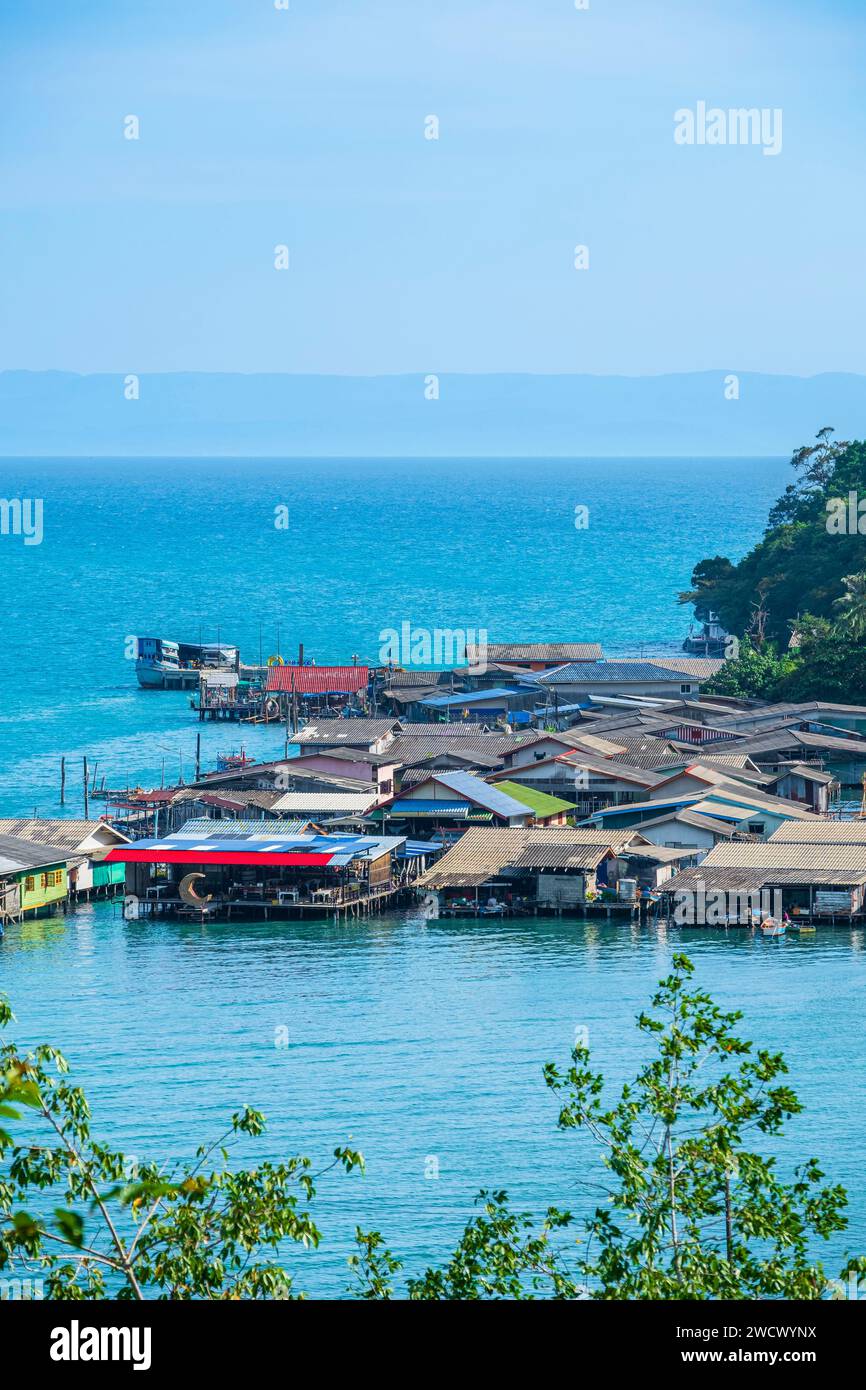 Thailand, Trat province, Ko Kood (or Ko Kut) island, Ao Yai, fishing ...