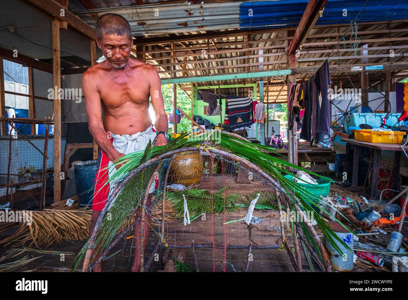 Thailand, Trat province, Ko Kood (or Ko Kut) island, Ao Yai, fishing ...