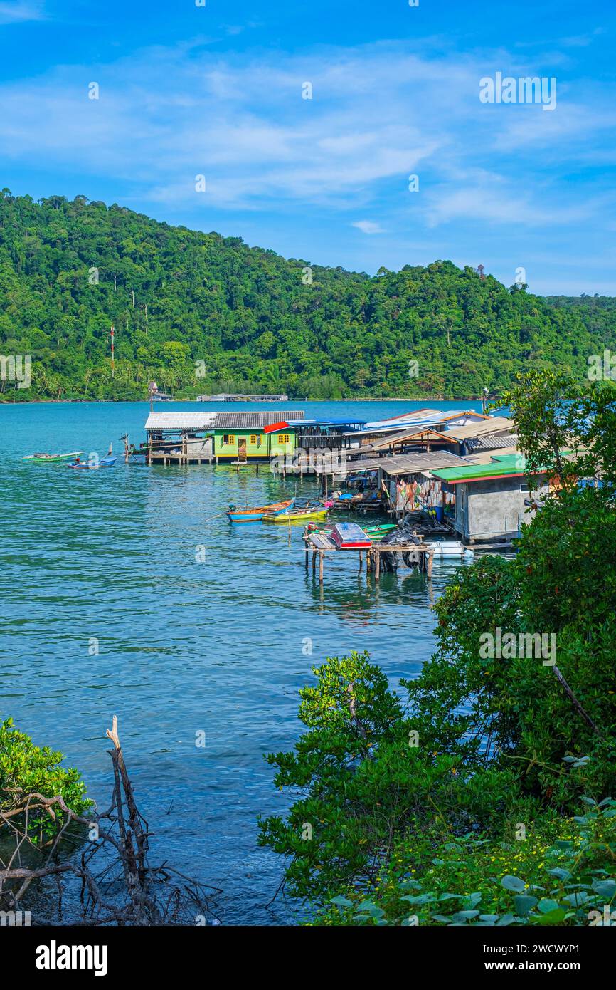 Thailand, Trat province, Ko Kood (or Ko Kut) island, Ao Yai, fishing ...