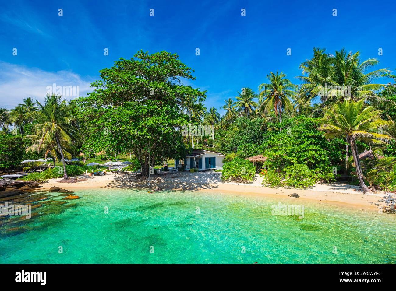 Thailand, Trat province, Ko Kood (or Ko Kut) island, Ao Tapao Beach ...