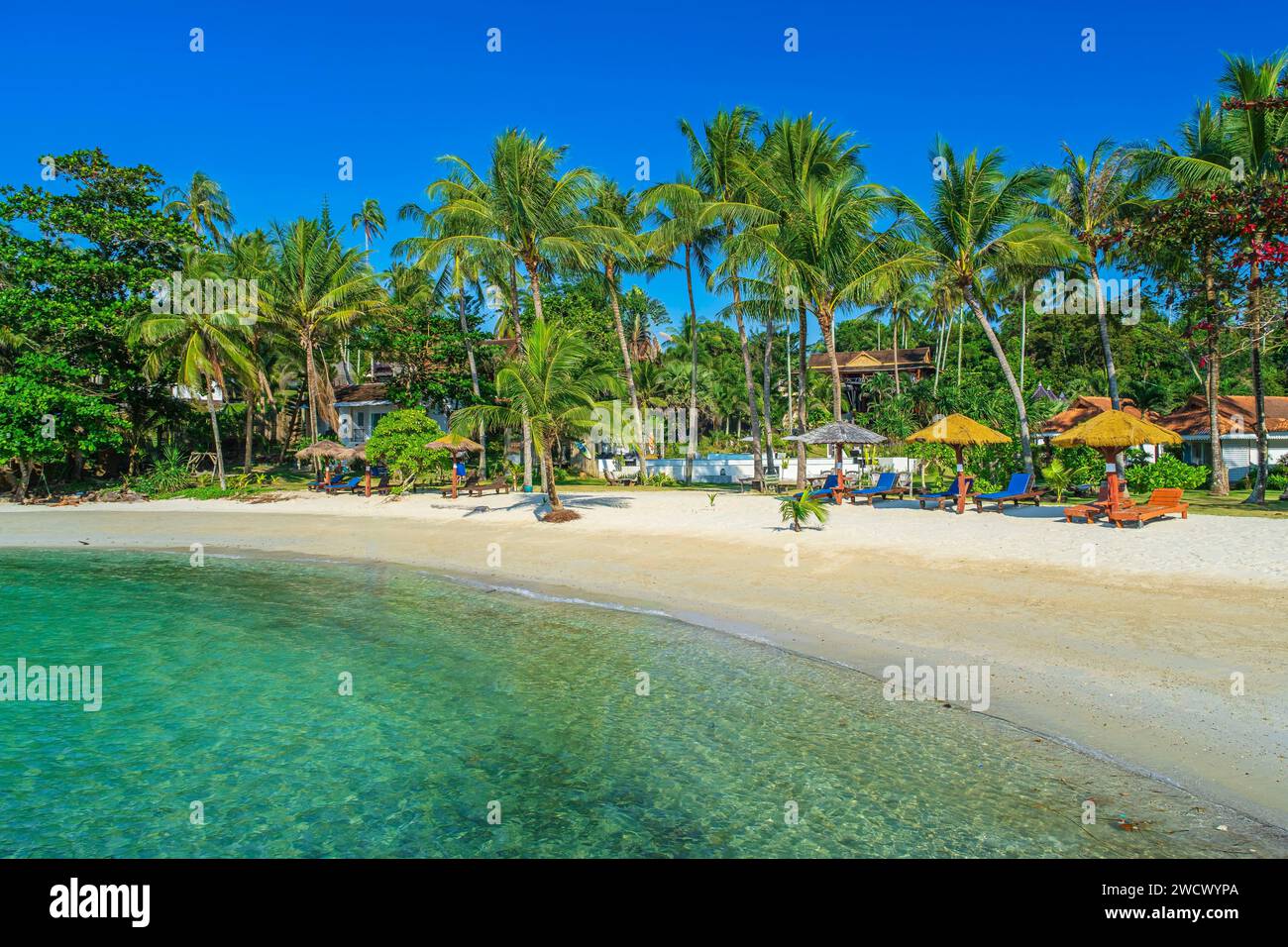 Thailand, Trat province, Ko Kood (or Ko Kut) island, Klong Mad, beach ...