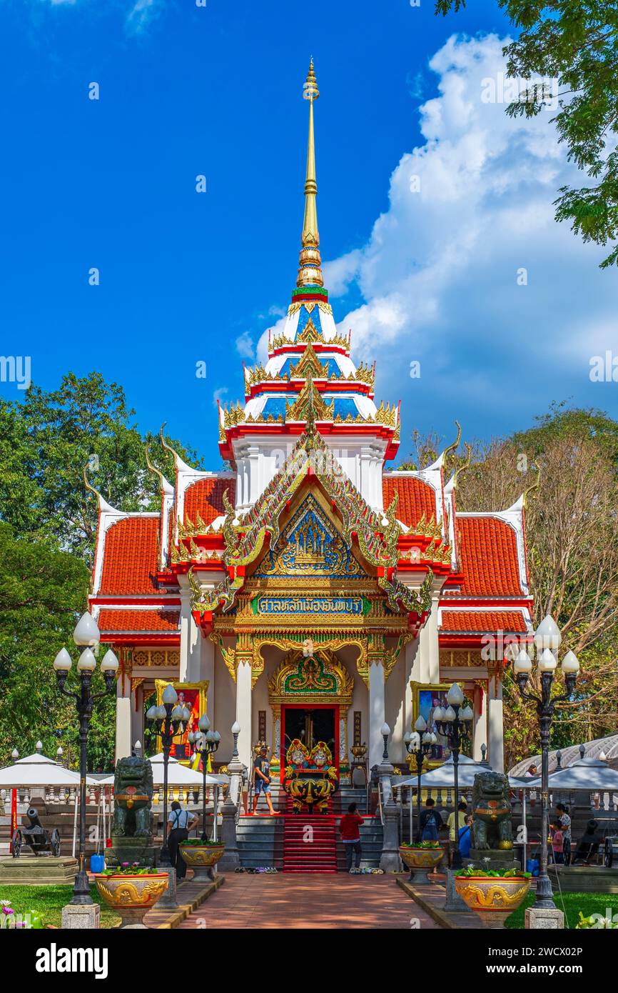 Thailand, Chanthaburi, City Pillar Shrine (San Lak Mueang Stock Photo ...