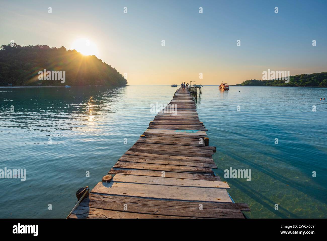Thailand, Trat province, Ko Kood (or Ko Kut) island, Bang Bao Bay Stock ...