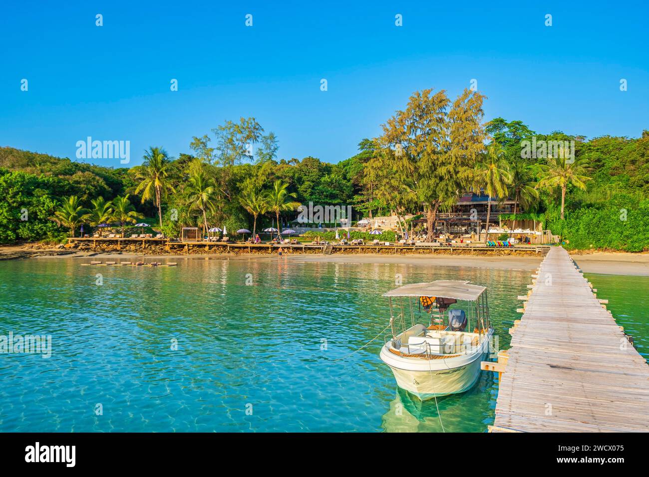 Thailand, Trat province, Ko Kood (or Ko Kut) island, Bang Bao Beach ...