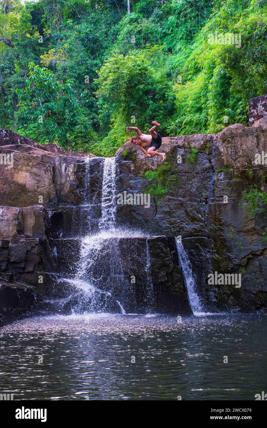 Thailand, Trat province, Ko Kood (or Ko Kut) island, Khlong Yai Ki Waterfall Stock Photo - Alamy