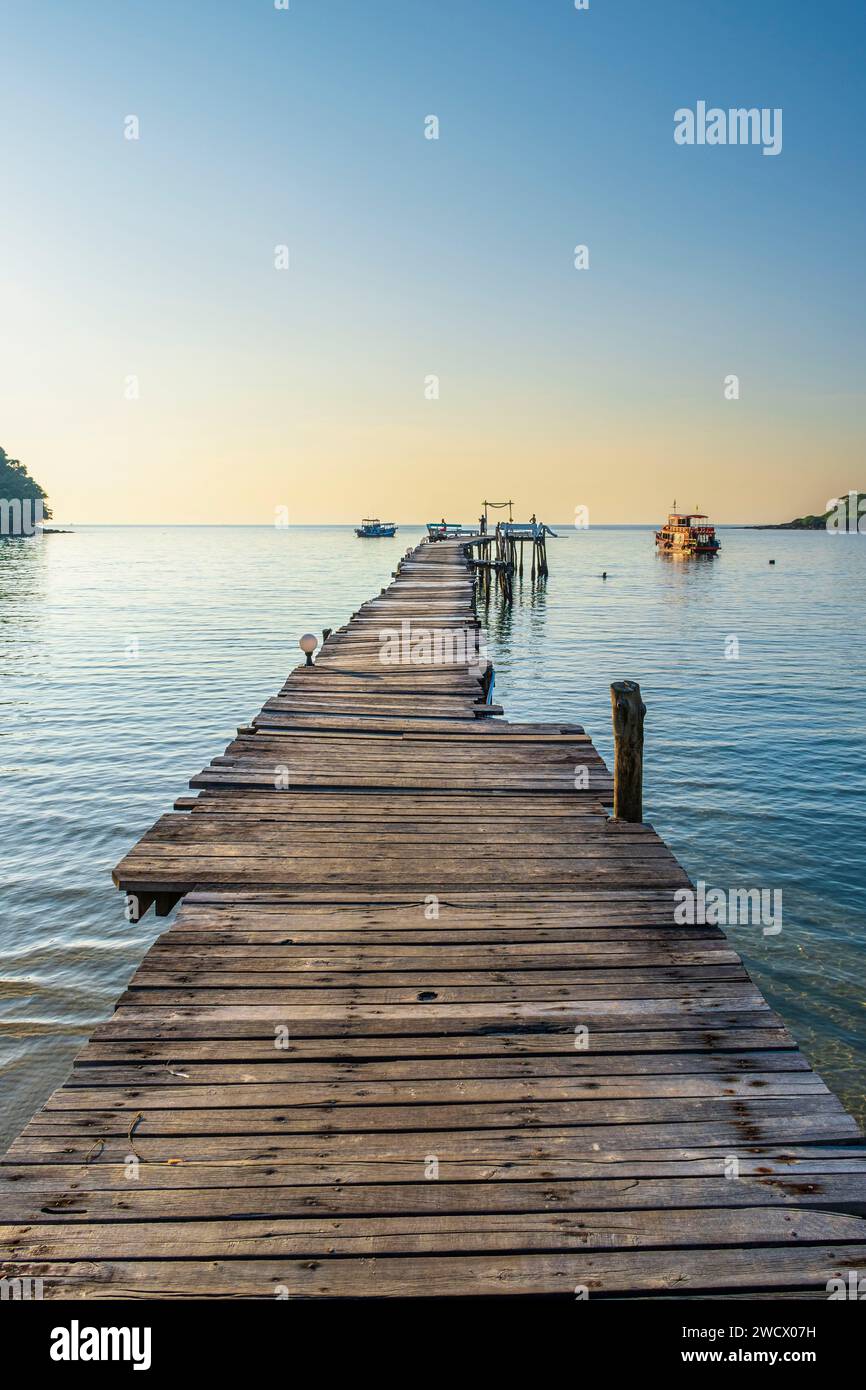 Thailand, Trat province, Ko Kood (or Ko Kut) island, Bang Bao Bay Stock ...
