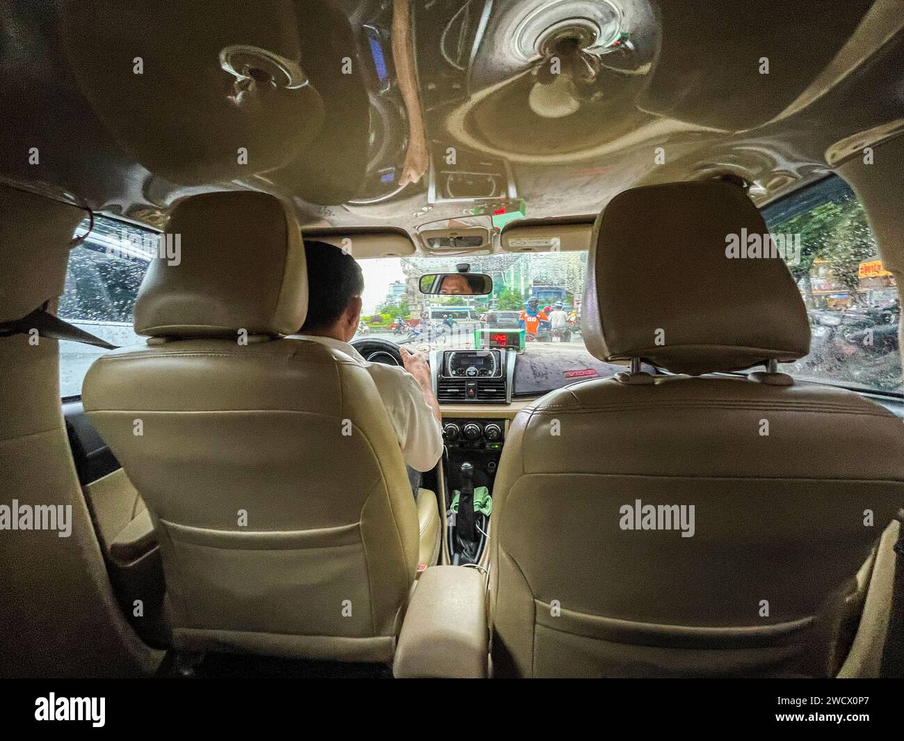 Vietnam, Saigon, Ho Chi Minh ville, taxi inside Stock Photo - Alamy