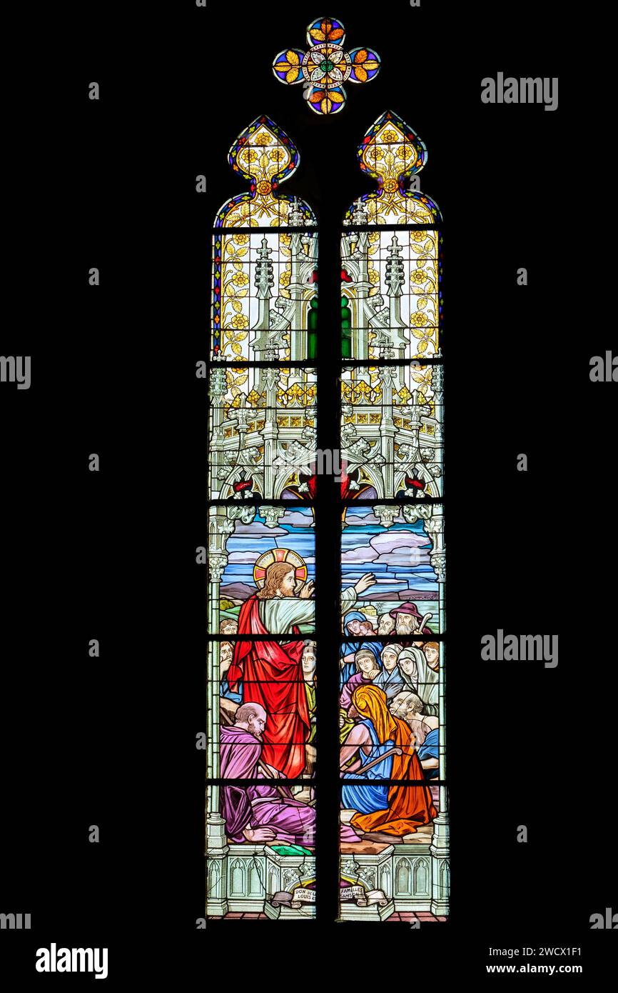 France, Moselle, Delme, St. Germain church built in 1859 in neogothic ...