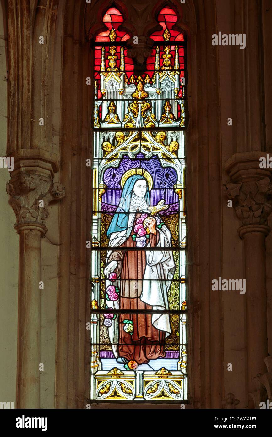 France, Moselle, Delme, St. Germain church built in 1859 in neogothic ...