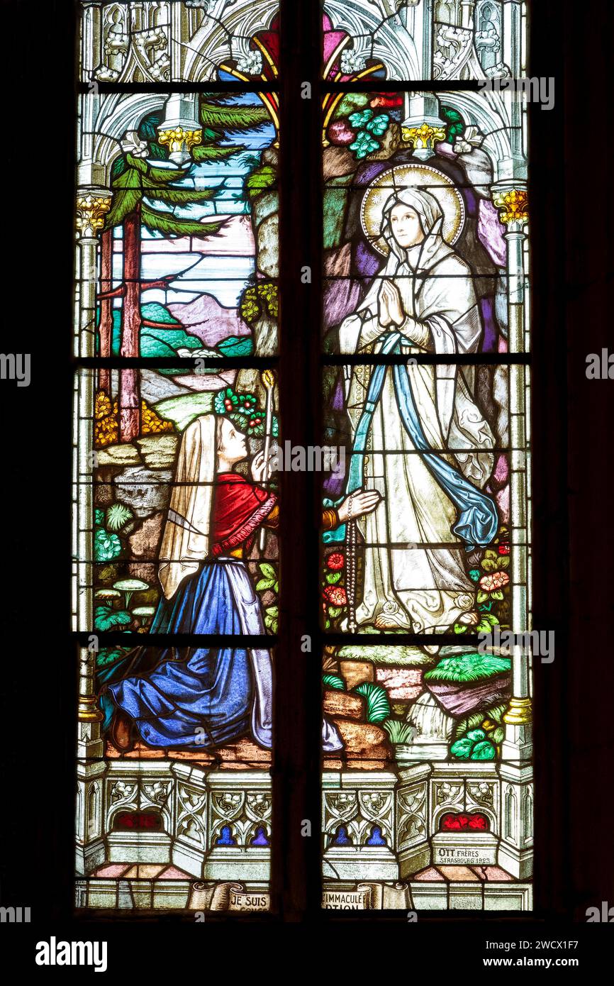 France, Moselle, Delme, St. Germain church built in 1859 in neogothic ...