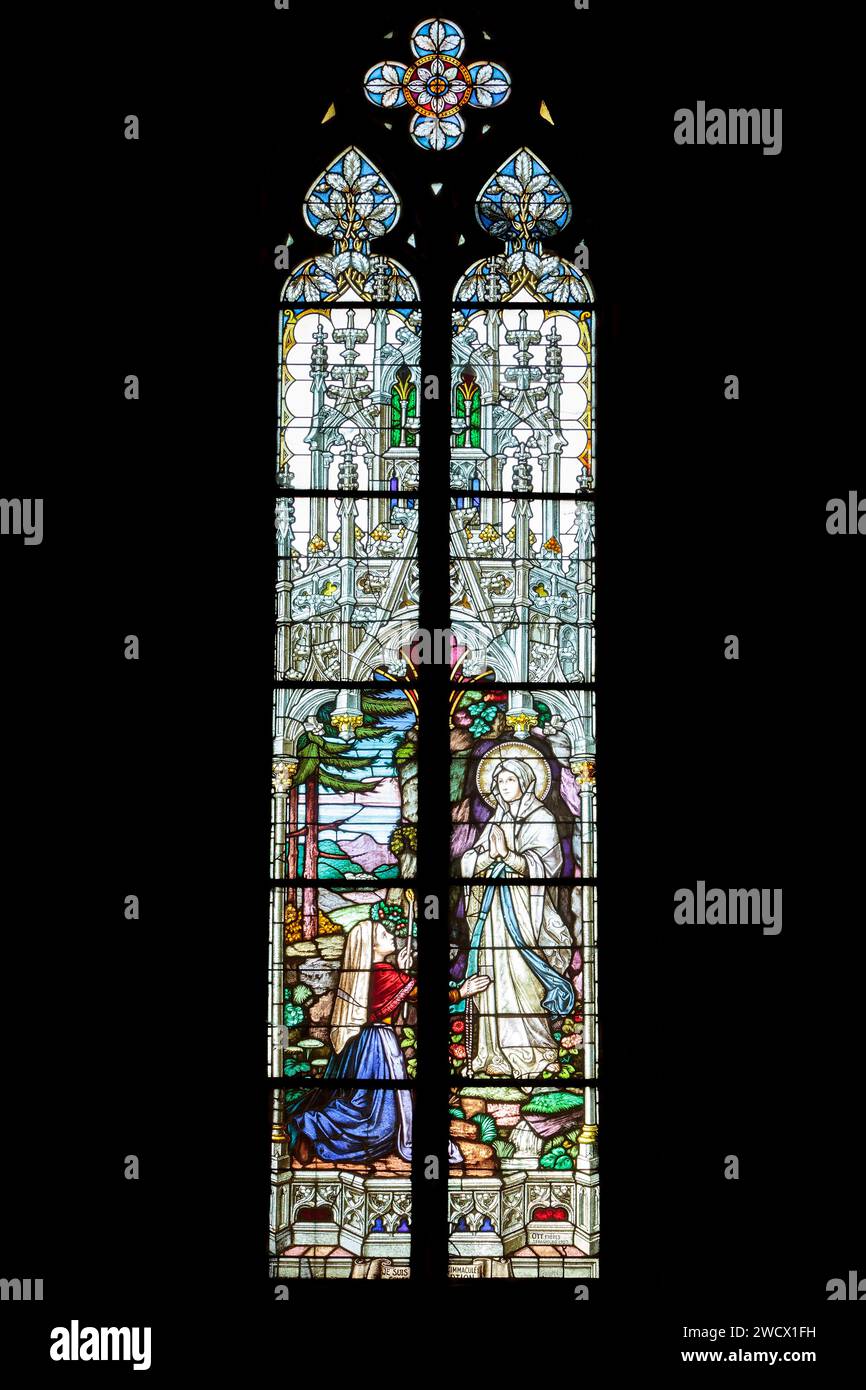 France, Moselle, Delme, St. Germain church built in 1859 in neogothic ...