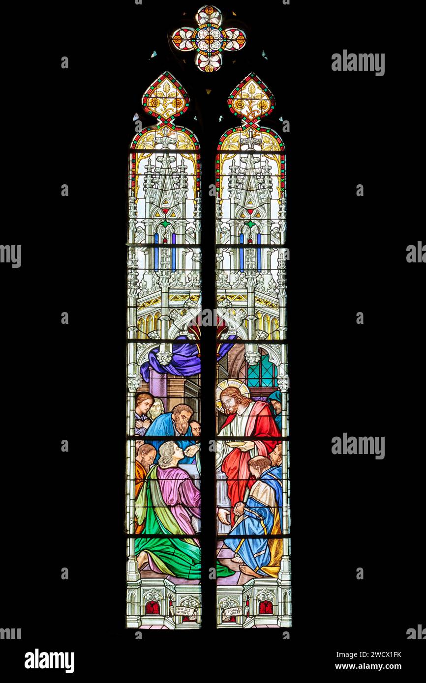 France, Moselle, Delme, St. Germain church built in 1859 in neogothic ...