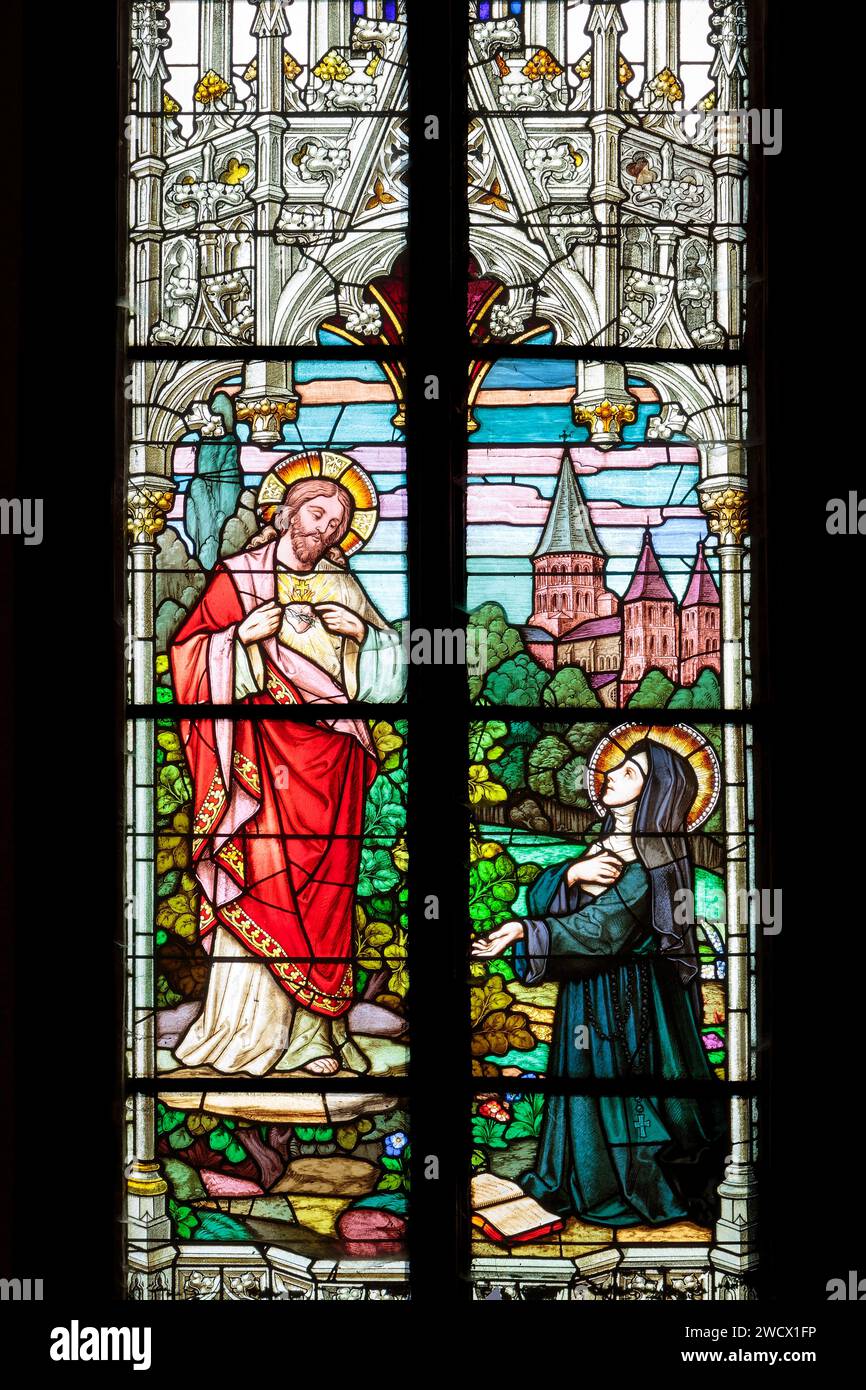 France, Moselle, Delme, St. Germain church built in 1859 in neogothic ...