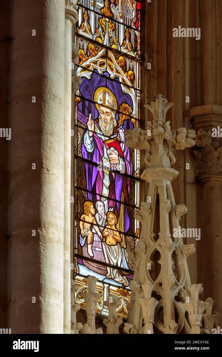 France, Moselle, Delme, St. Germain church built in 1859 in neogothic ...