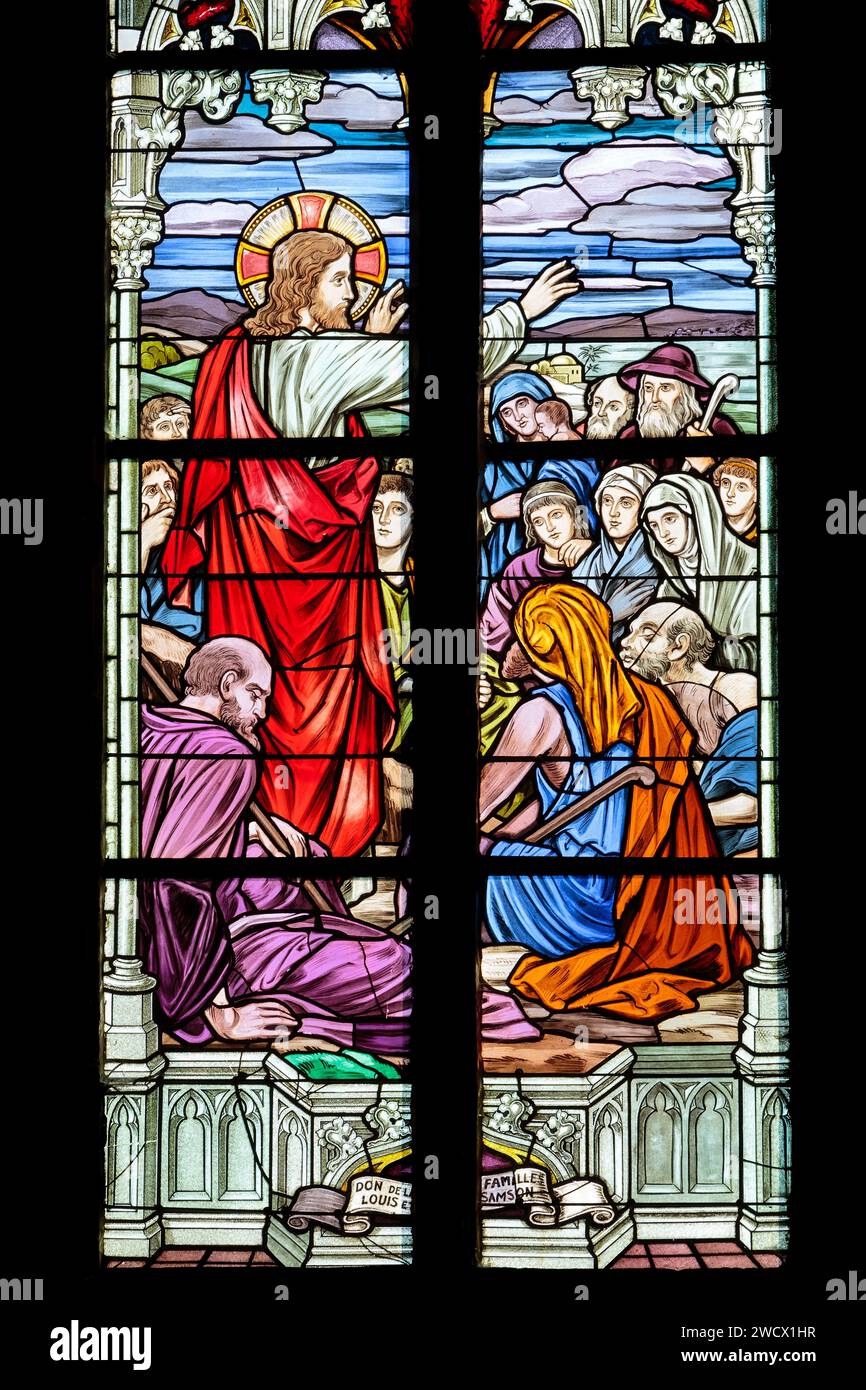 France, Moselle, Delme, St. Germain church built in 1859 in neogothic ...