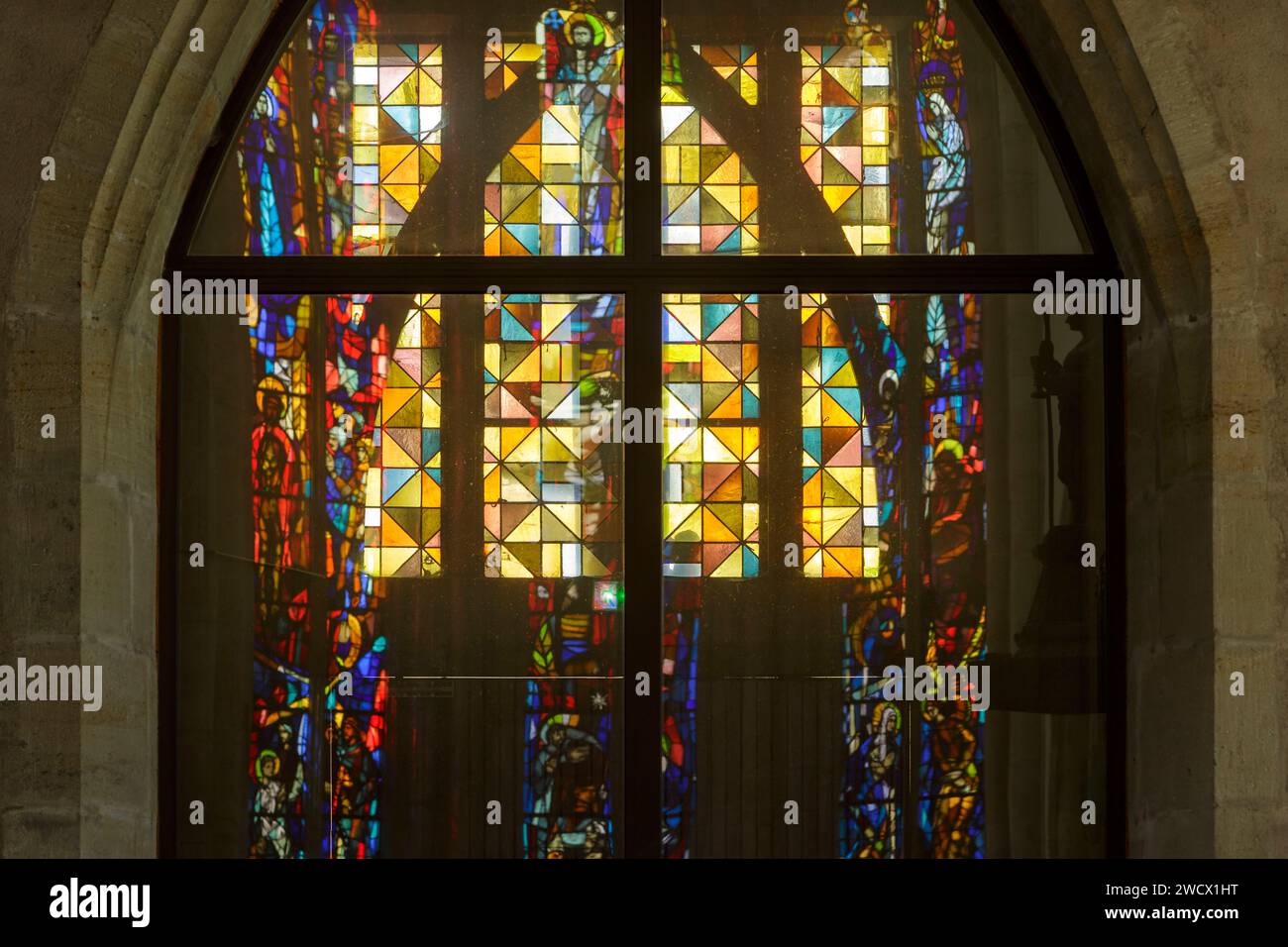 France, Vosges, Charmes, St Nicolas church built in 1493 in ...