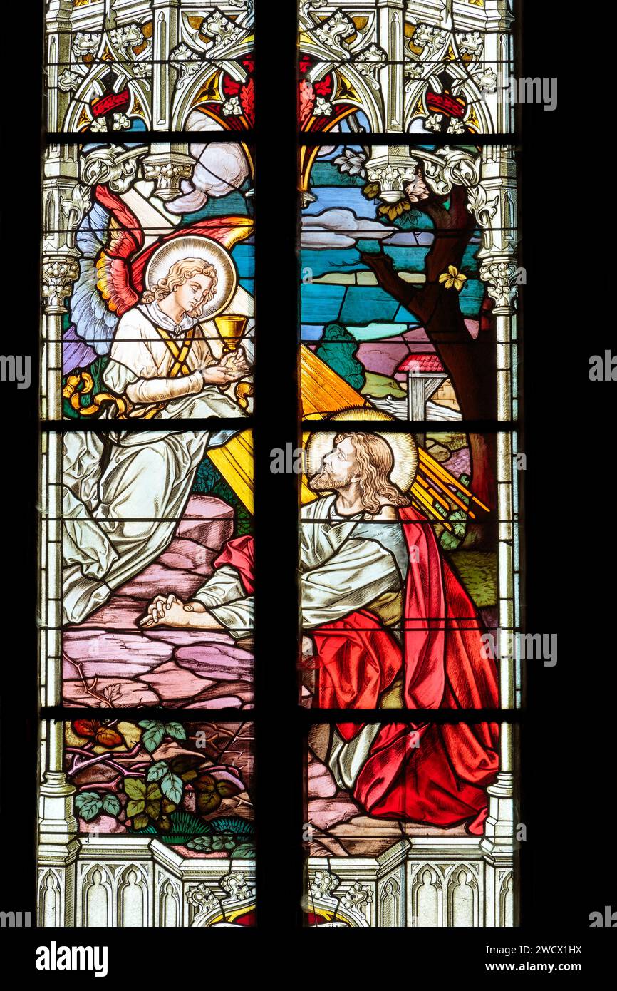 France, Moselle, Delme, St. Germain church built in 1859 in neogothic ...
