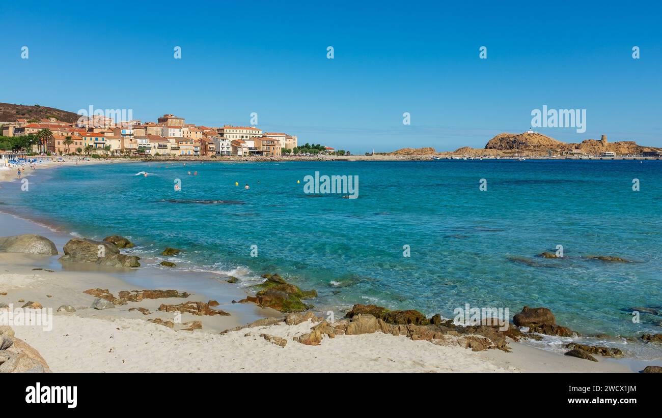 Ile Rousse, Corsica, 2017. Panorama of l'Ile Rousse and of the ...