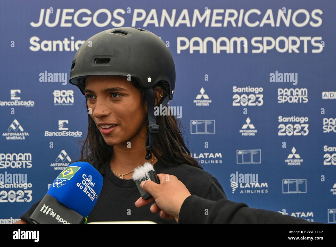 Santiago, Chile - October 21, 2023, Raisa Leal during skateboard Women ...