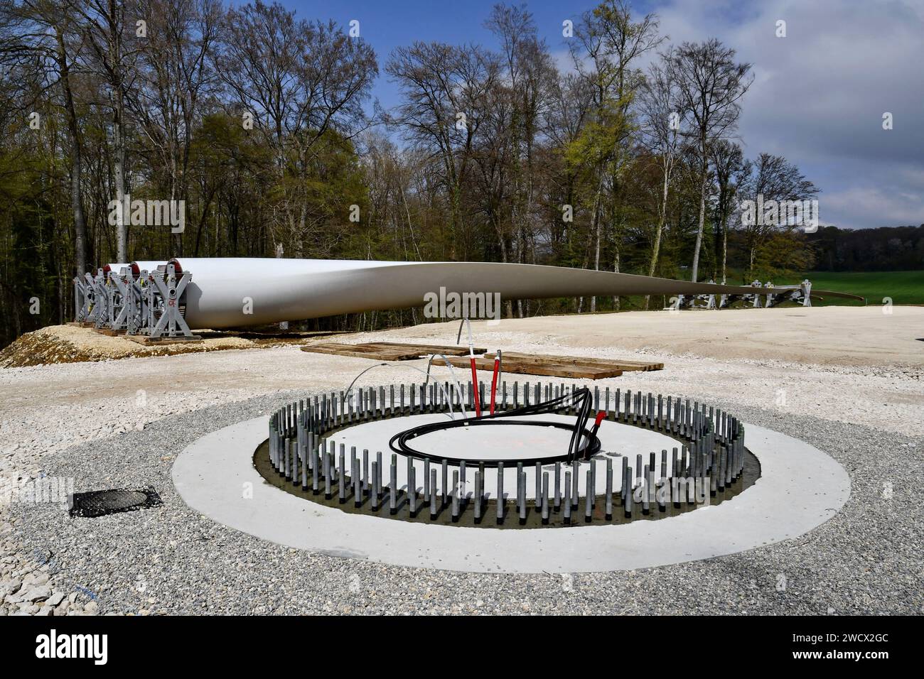 Wind turbine foundations hi-res stock photography and images - Alamy