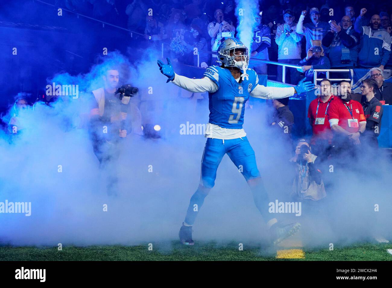 Detroit Lions wide receiver Jameson Williams (9) during player ...