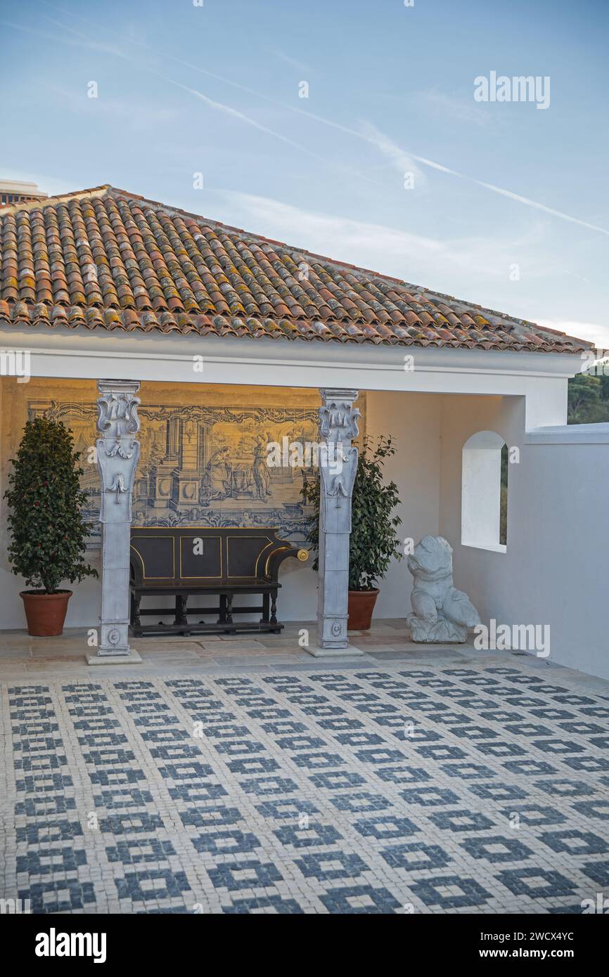Portugal, Alentejo, Melides, baroque building decorated with Portuguese ...