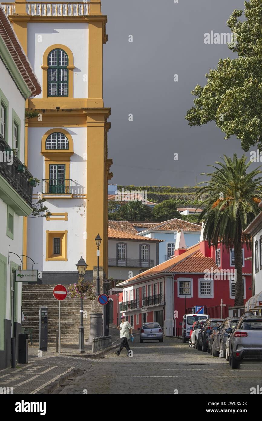 Portugal, Azores archipelago, Terceira island, Angra do Heroismo, man ...