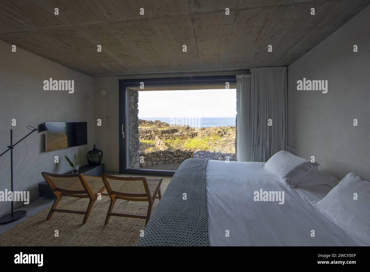 Portugal, Azores archipelago, Pico island, following the minimalist ...