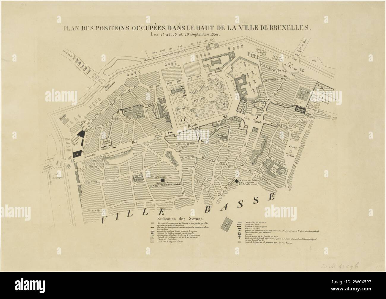 Map of Brussels, 1830, Anonymous, 1830 - 1831 print Map of Brussels on ...