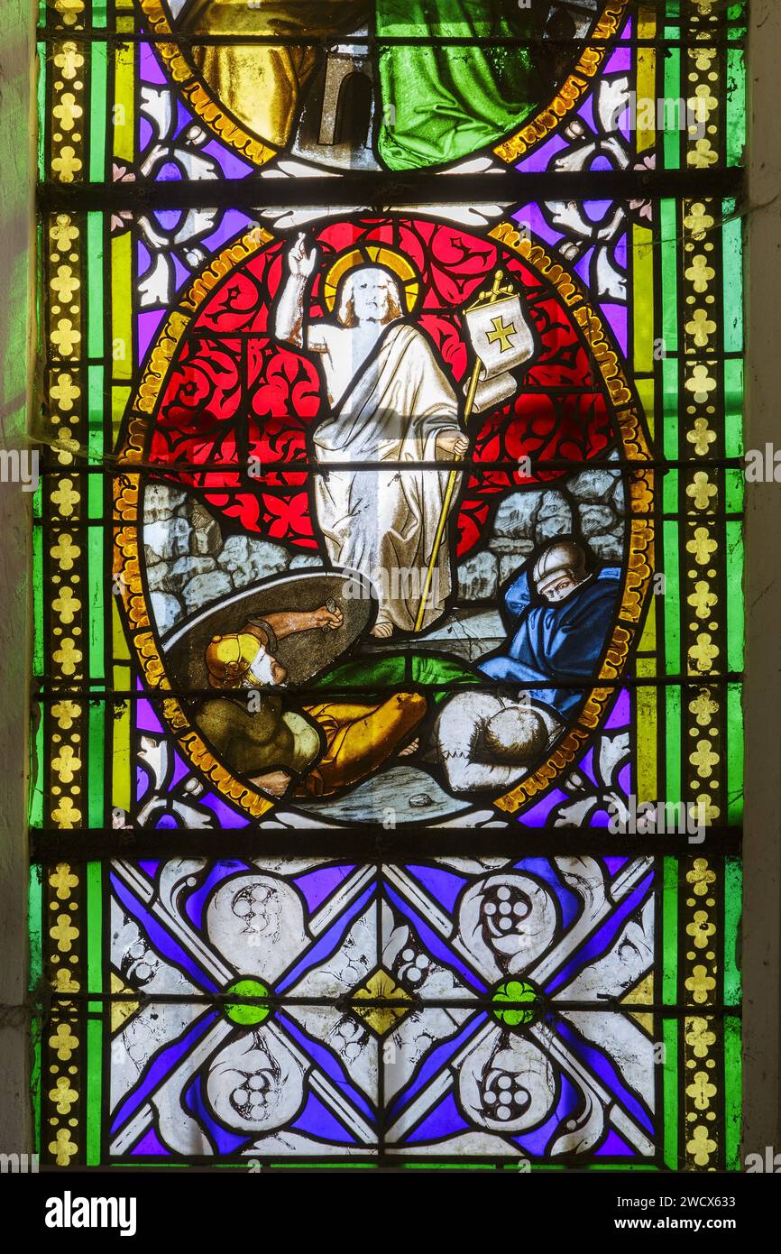 Jesus christ resurrection stained glass hi-res stock photography and ...