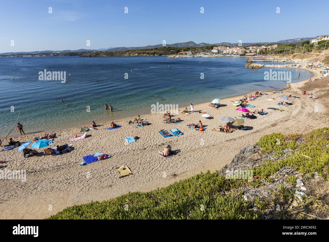 France, Var, Six Fours les Plages, Coudouliere beach Stock Photo - Alamy